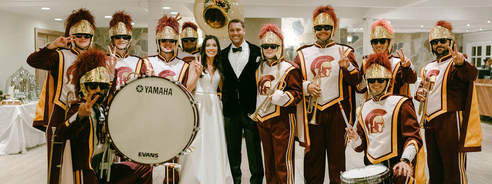 USC Pride Infuses Stylish Wedding in the Birchwood Room at Calamigos ...