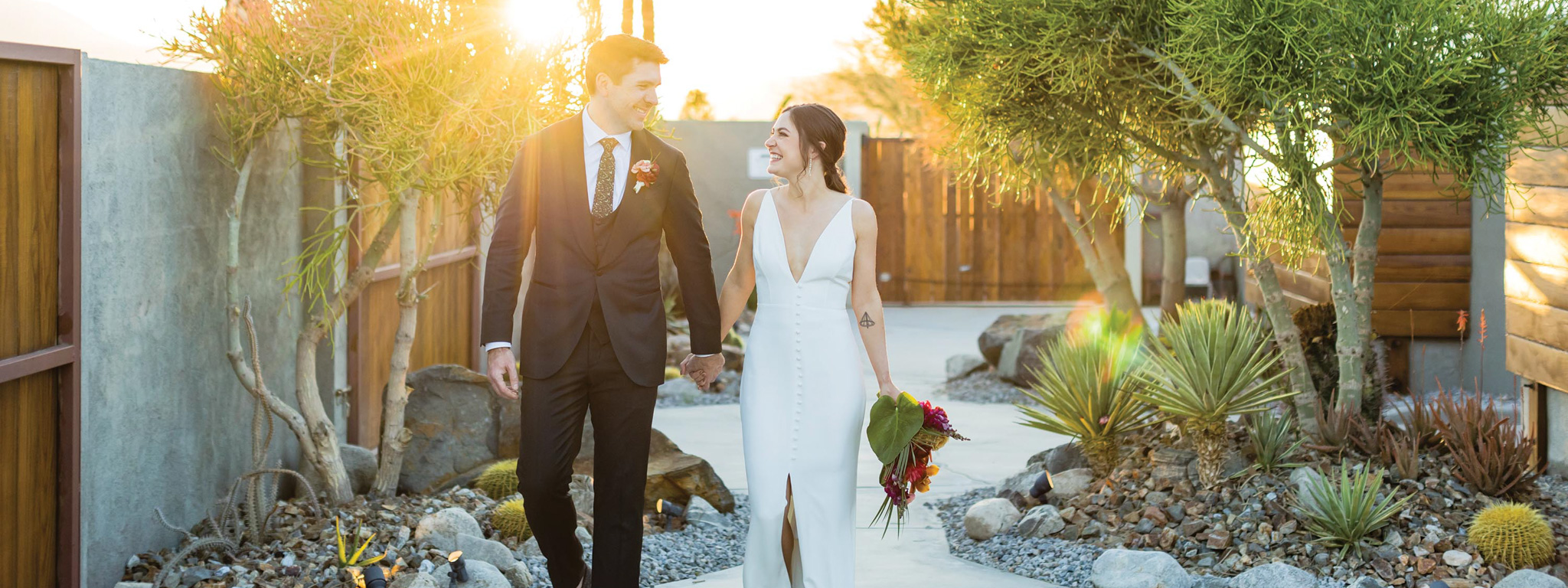 Modern Desert Celebration at the Lautner Compound | California Wedding Day